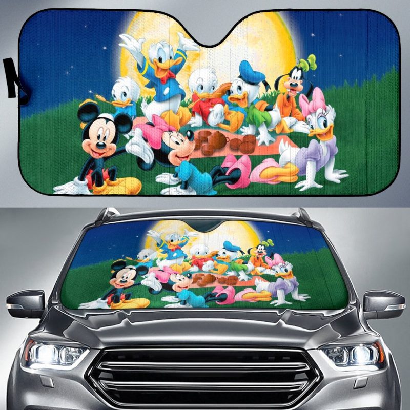 Mickey, And Minnie Mouse Disneys Cartoon Car Auto Sun Shade
