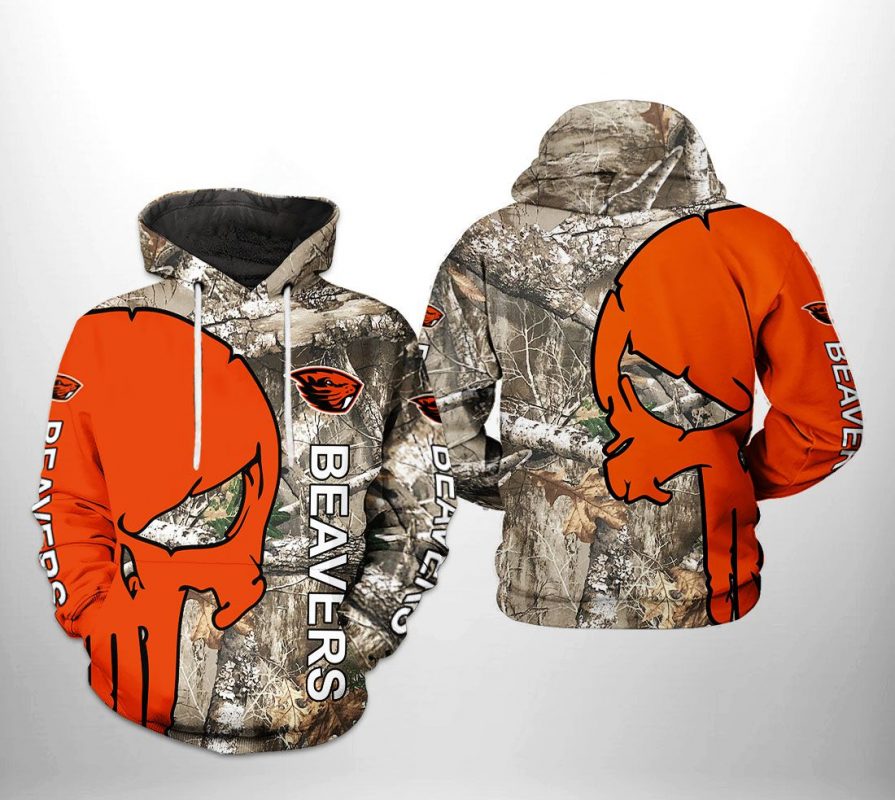 Oregon State Beavers NCAA Camo Veteran Hunting 3D Printed Hoodie/Zipper ...