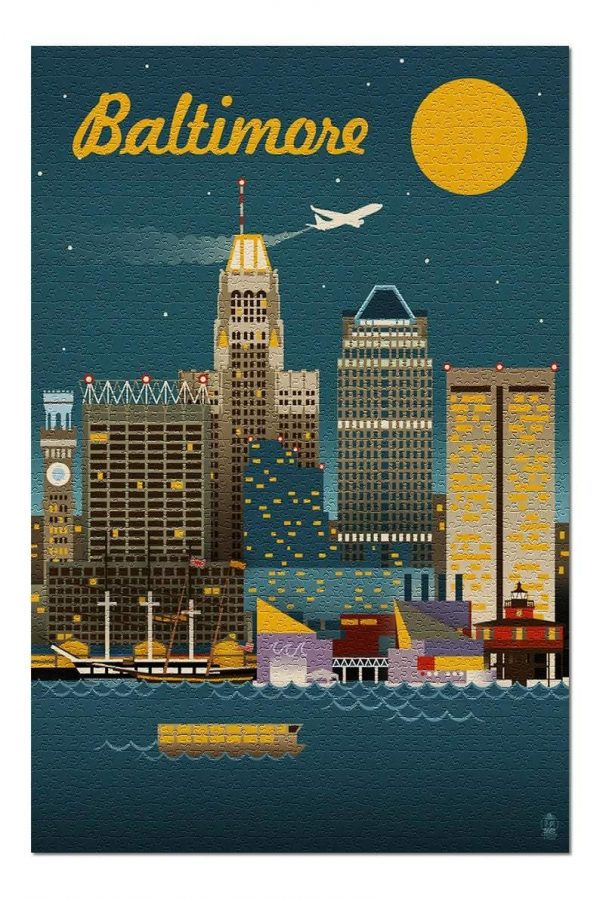 Retro Baltimore Jigsaw Puzzle Set