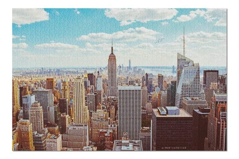 View Of Skyline With Empire State Building Jigsaw Puzzle Set